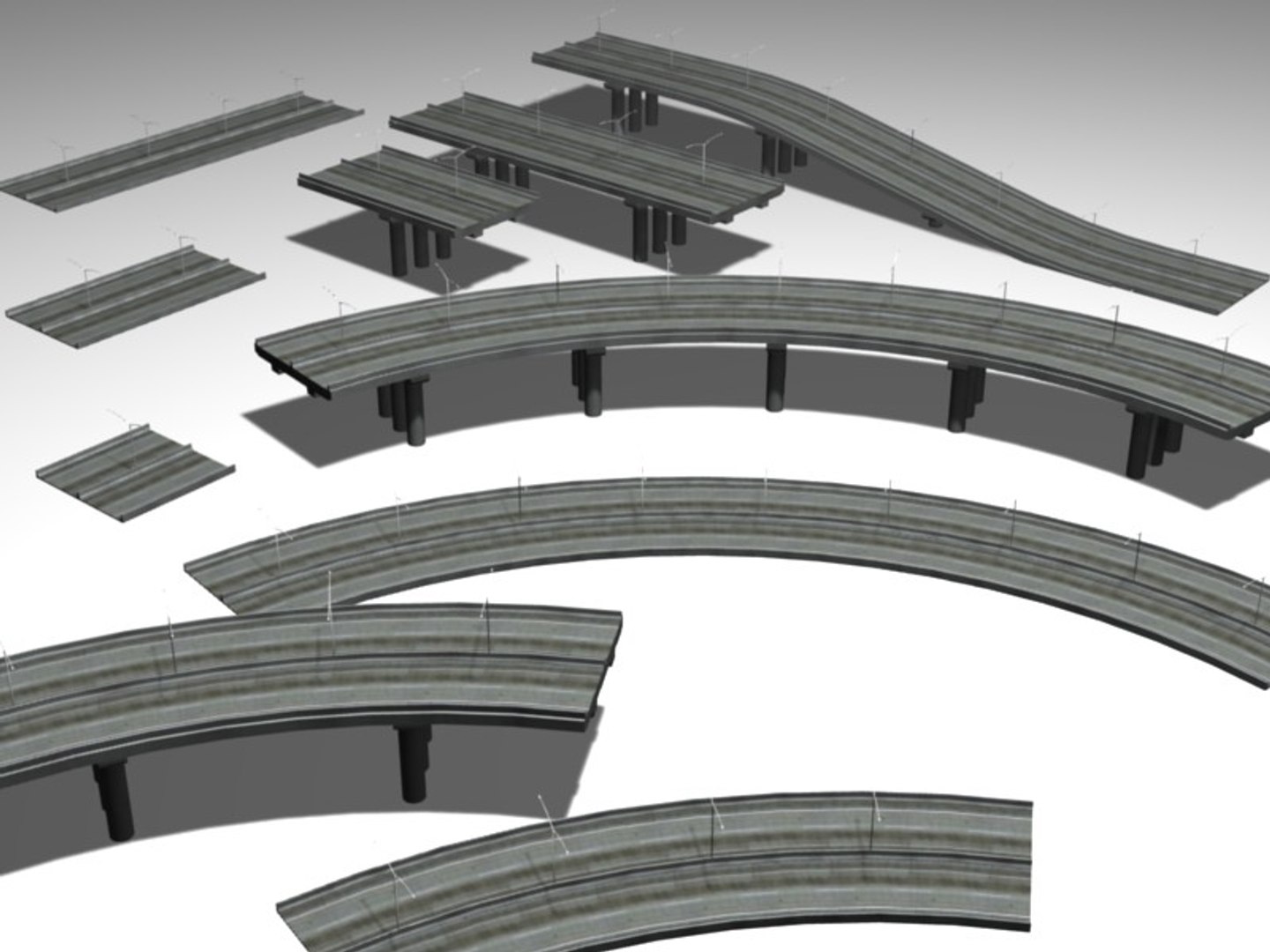 Highways Elevated 3d Model