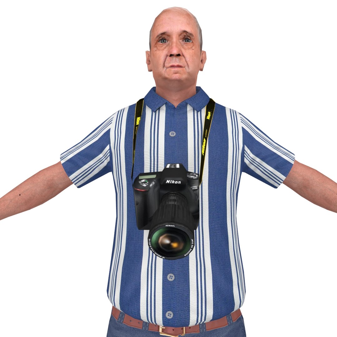 3D Tourist Man - TurboSquid 1306047