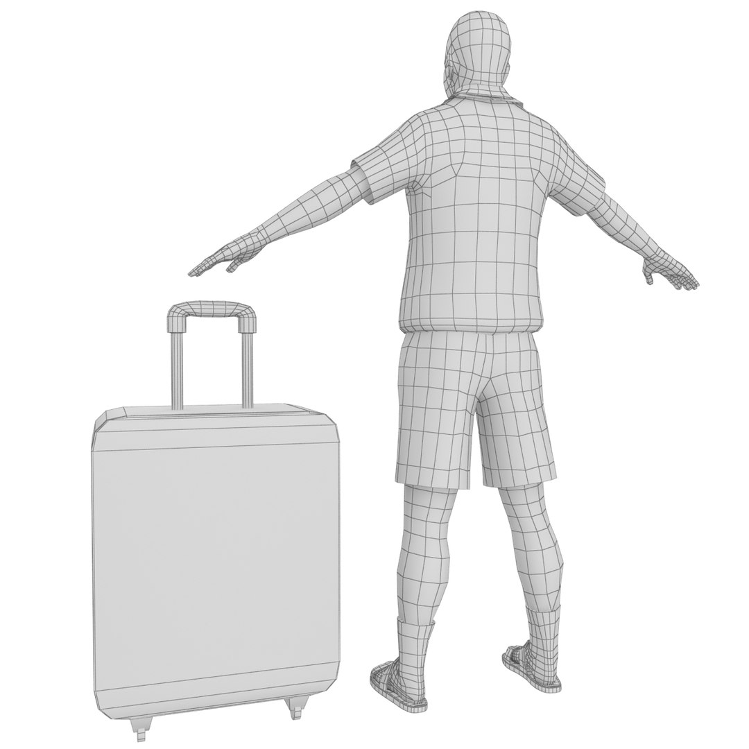3D Tourist Man - TurboSquid 1306047