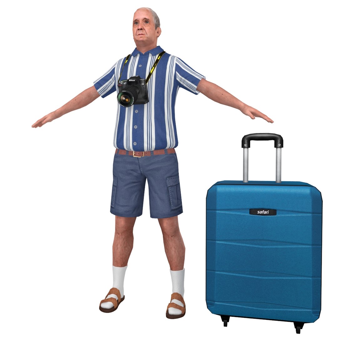 3D Tourist Man - TurboSquid 1306047