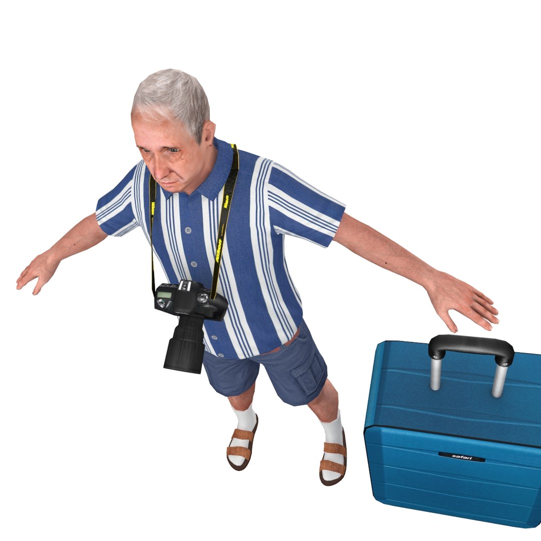 3D Tourist Man - TurboSquid 1306047