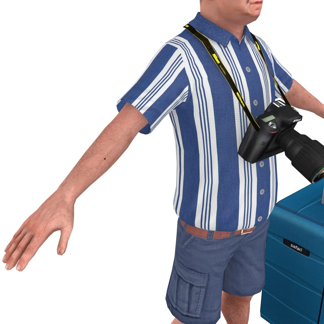 3D Tourist Man - TurboSquid 1306047
