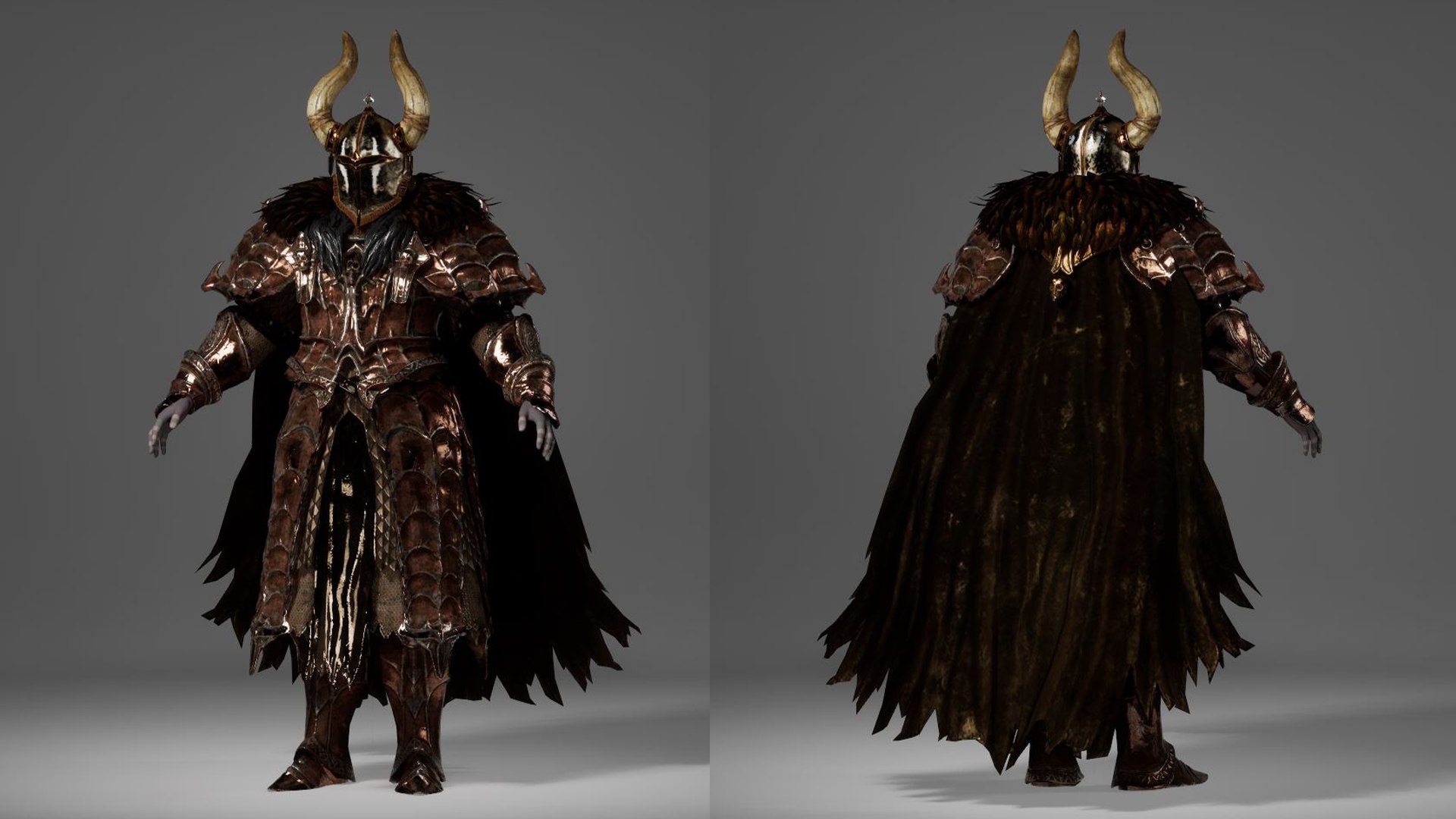 3D Horned Fantasy Warrior Armor - Game Ready Medieval Set - TurboSquid ...