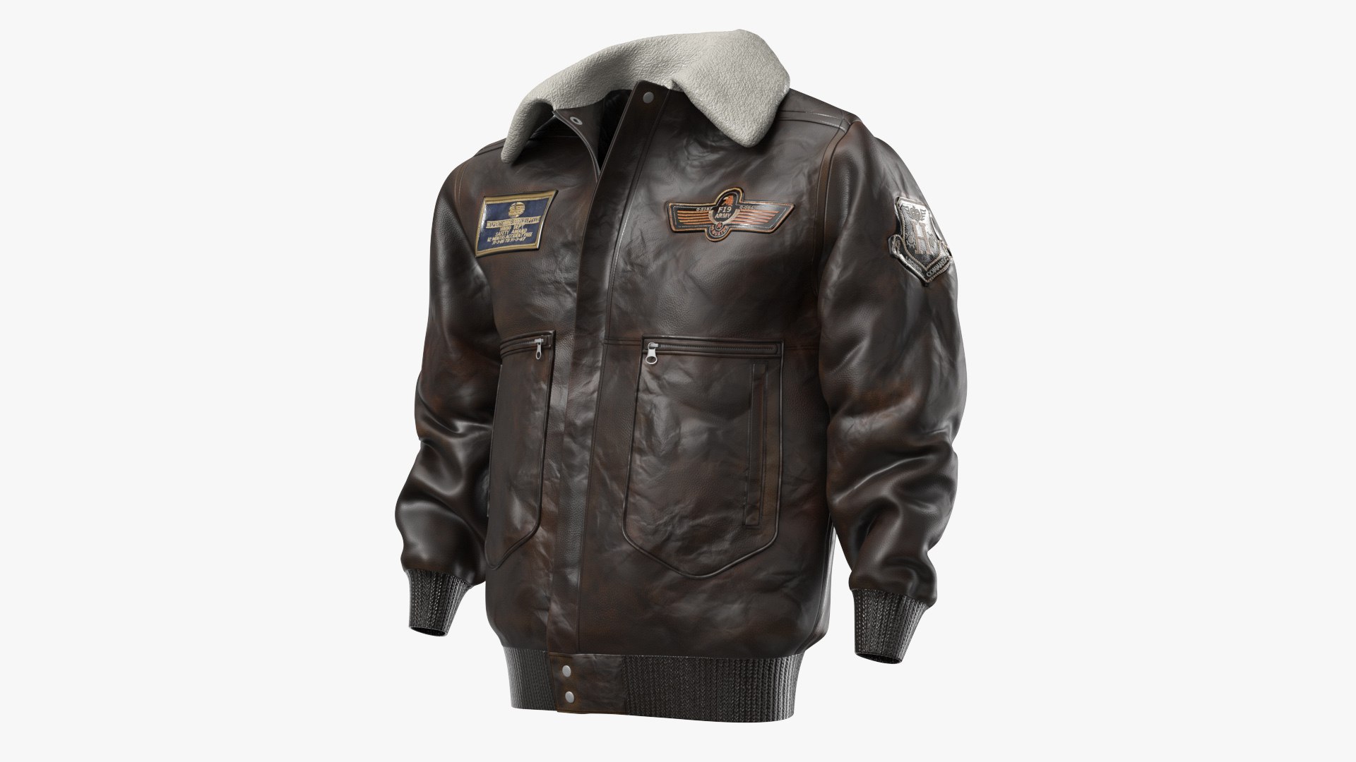 3D Model Aviator Jacket - TurboSquid 2279678