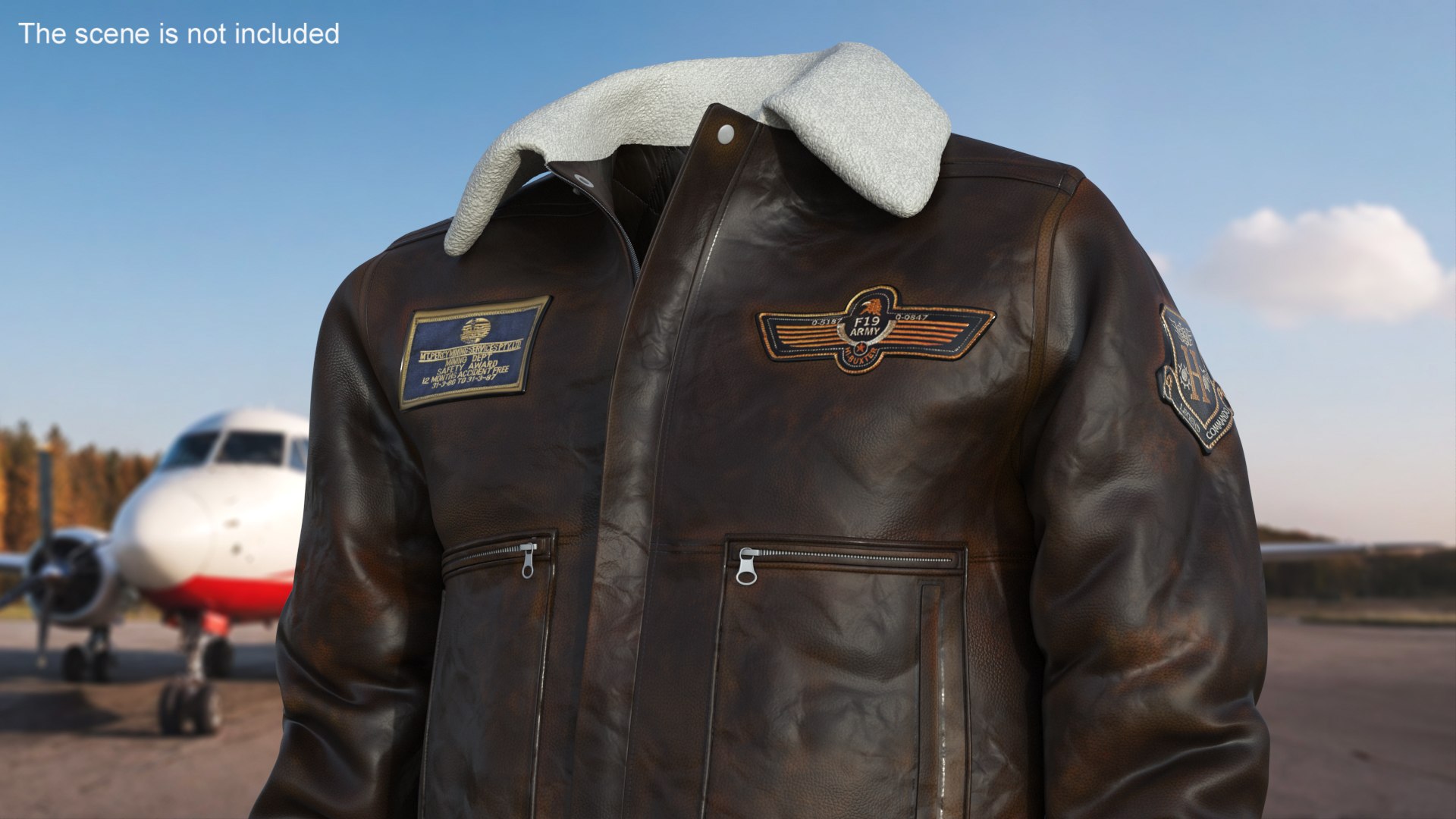 3D Model Aviator Jacket - TurboSquid 2279678