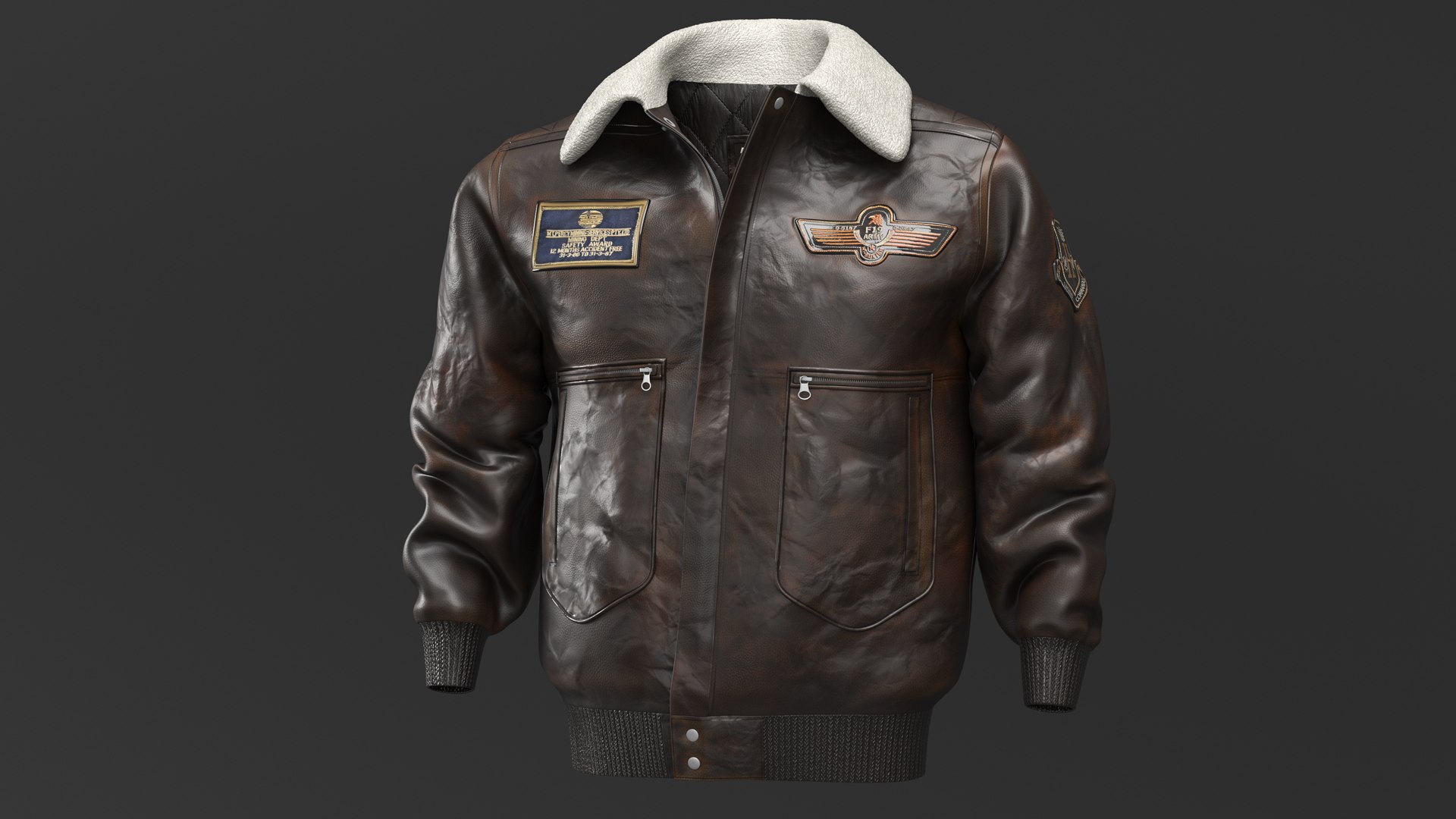 3D Model Aviator Jacket - TurboSquid 2279678