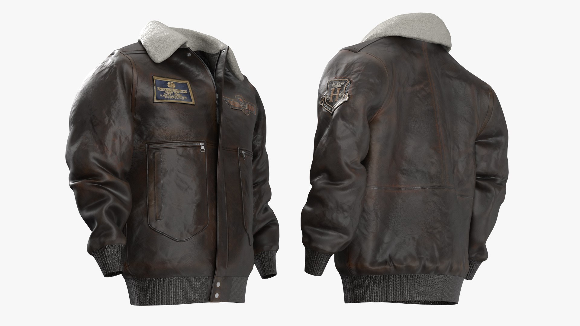 3D Model Aviator Jacket - TurboSquid 2279678