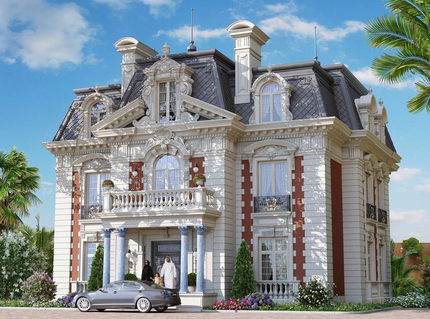 Entrance To The House. Classic Porch .Entry Group 3D Model - TurboSquid ...