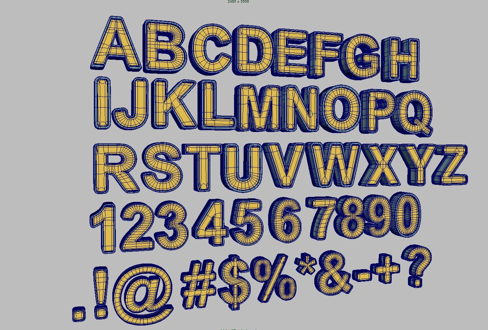 English Letters 3D Model - TurboSquid 1455191