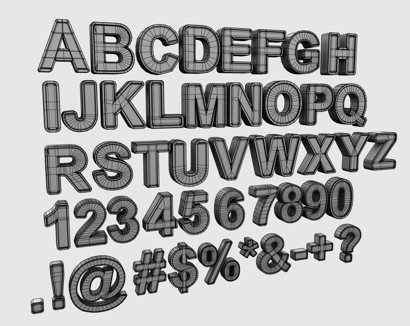 English Letters 3D Model - TurboSquid 1455191
