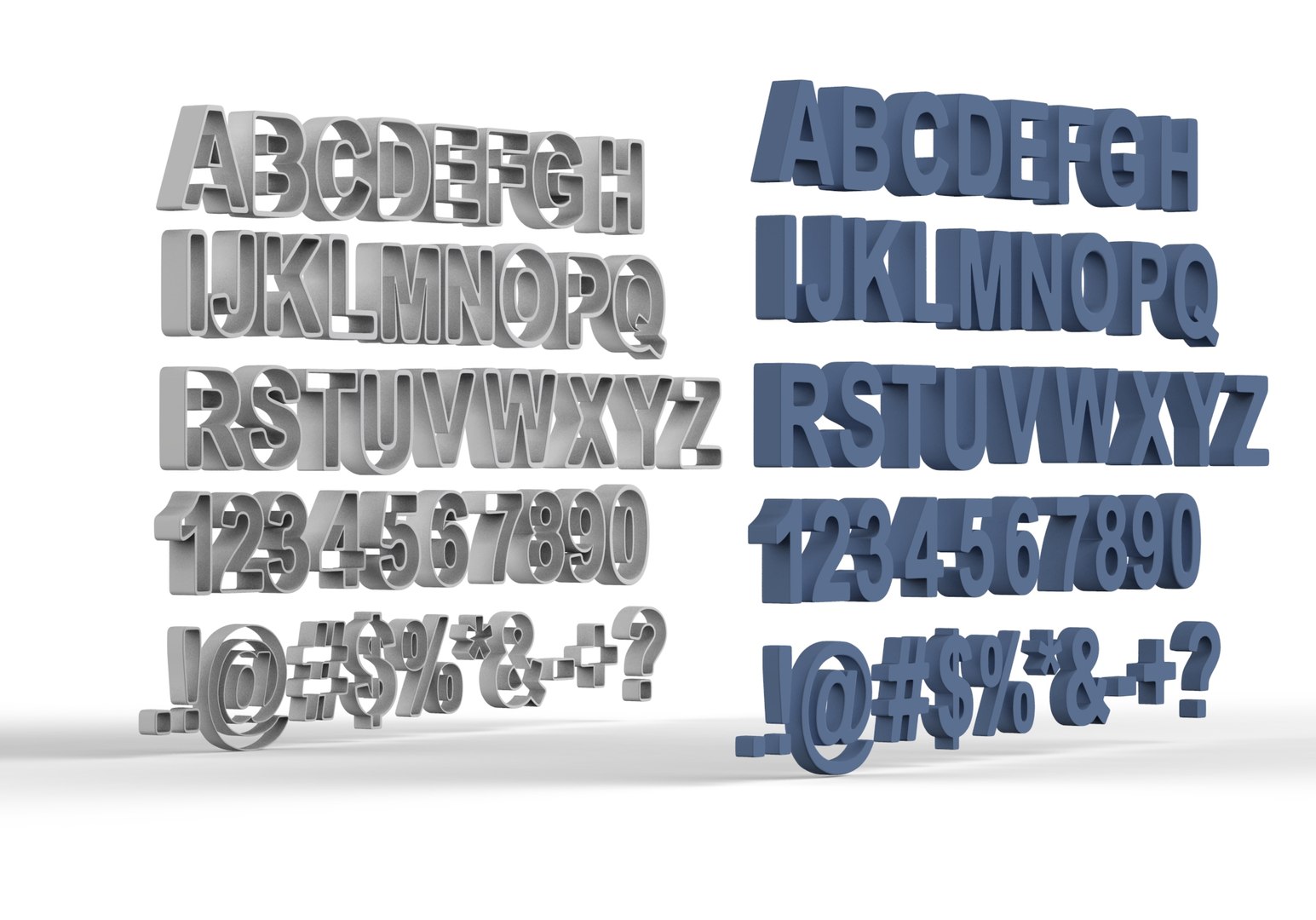 English Letters 3D Model - TurboSquid 1455191