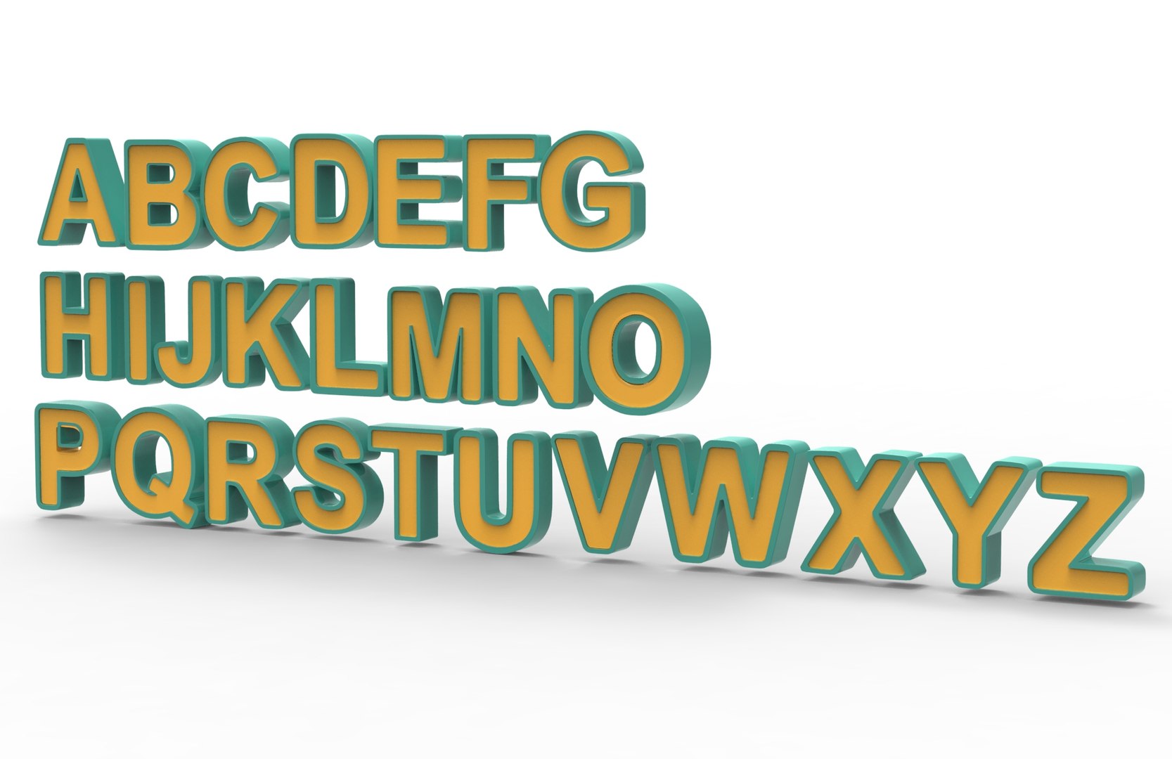 English Letters 3D Model - TurboSquid 1455191