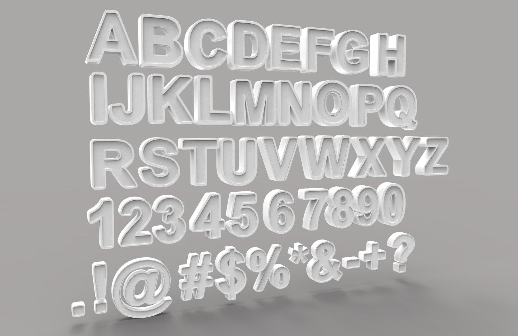 English Letters 3D Model - TurboSquid 1455191
