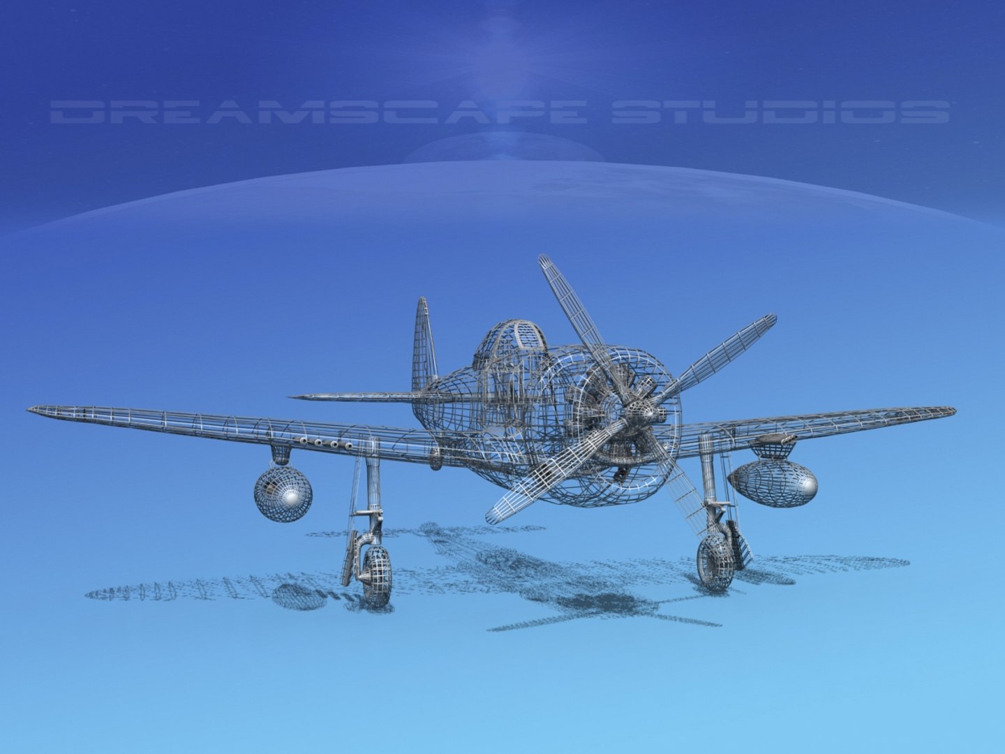 3d Model Of Thunderbolt Fighters Bomber