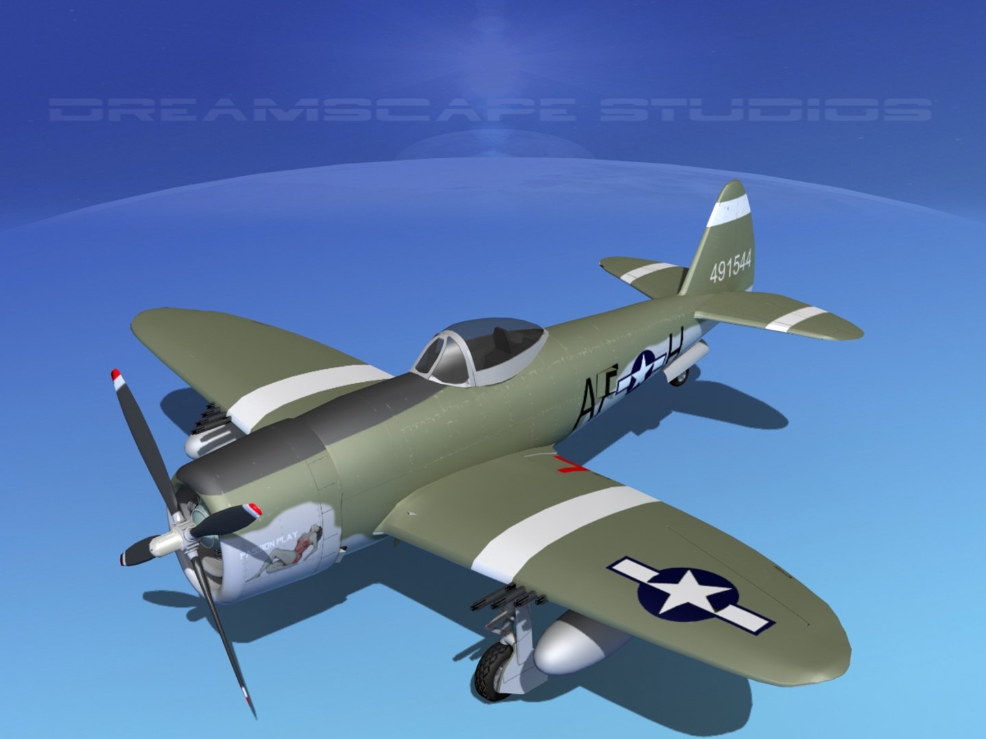 3d Model Of Thunderbolt Fighters Bomber