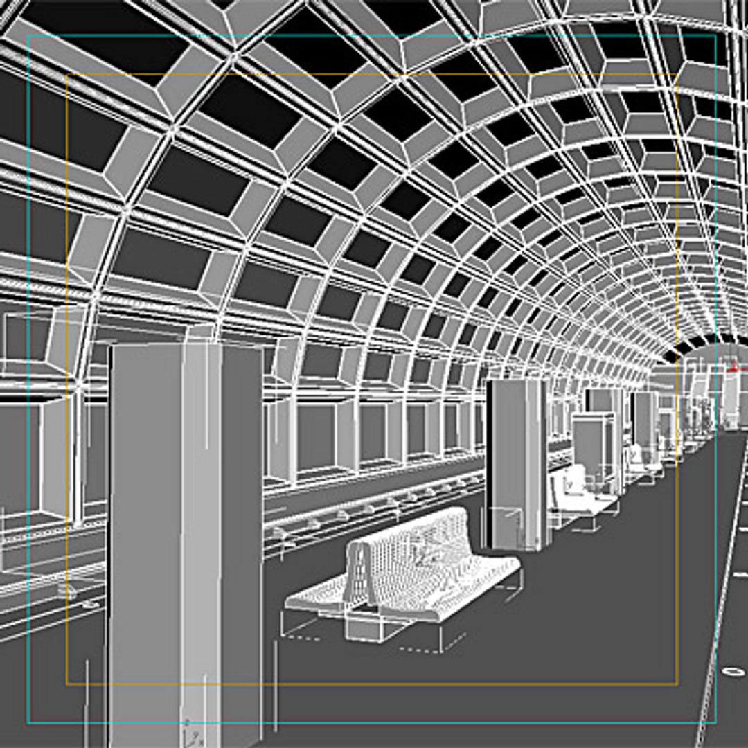 3d Model Metro Tram Station