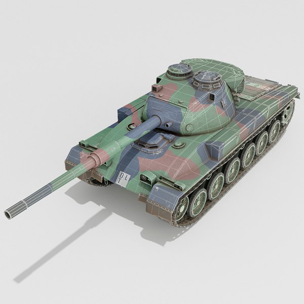 3d model swiss panzer 68 battle tank