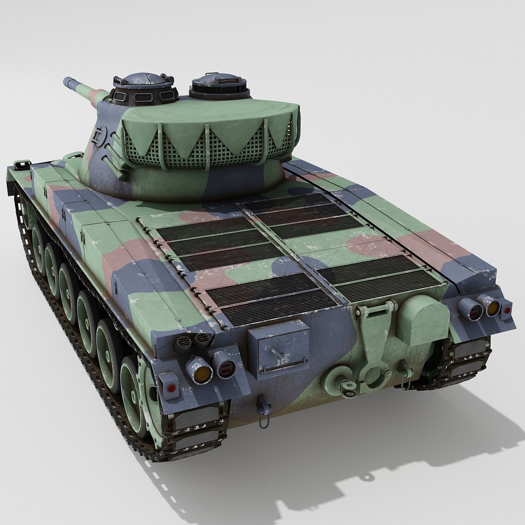 3d model swiss panzer 68 battle tank