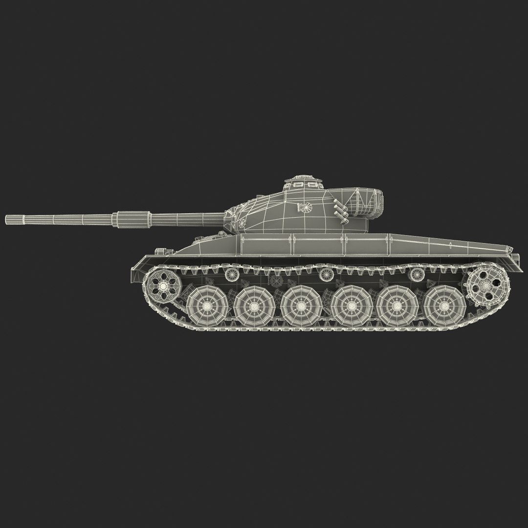 3d model swiss panzer 68 battle tank
