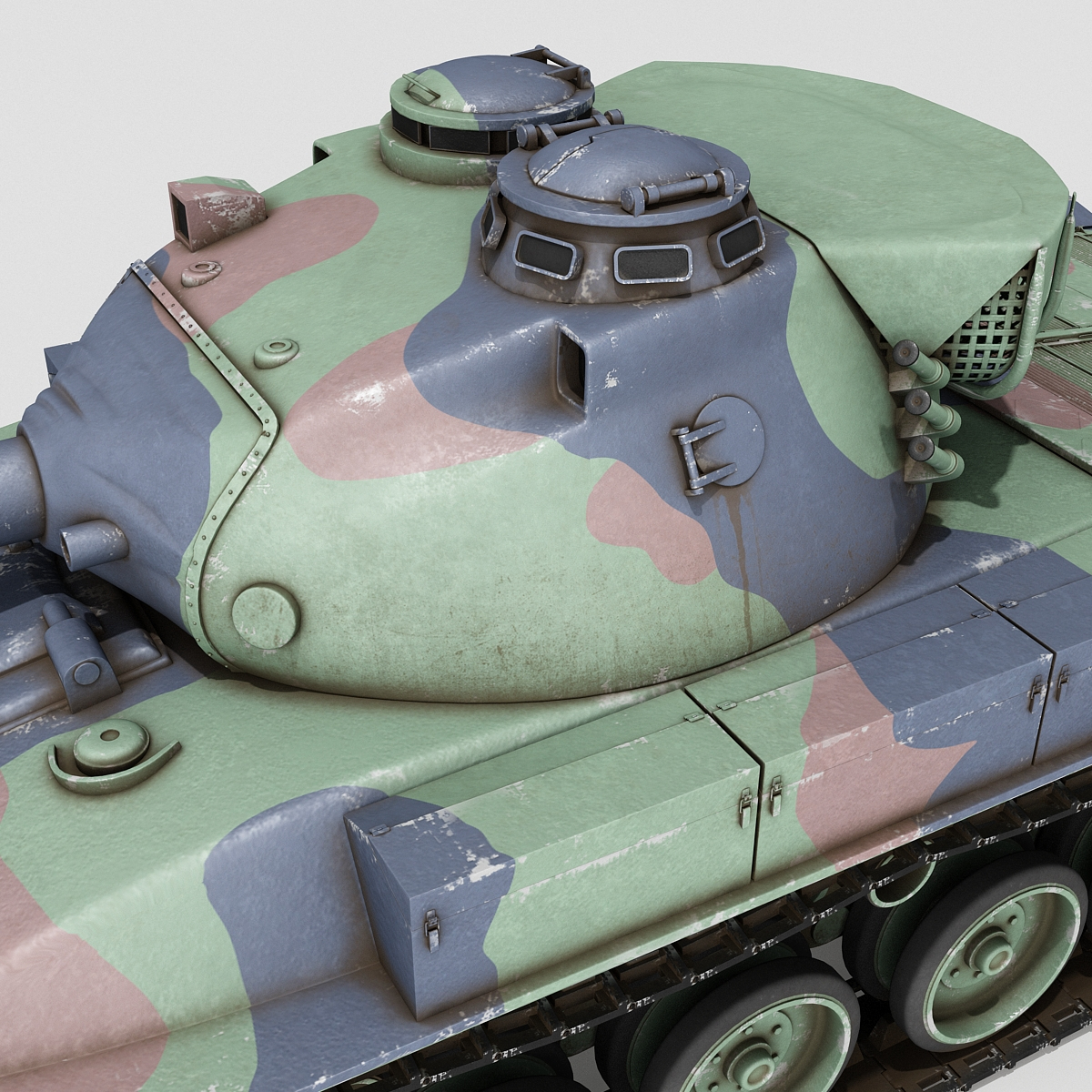 3d model swiss panzer 68 battle tank
