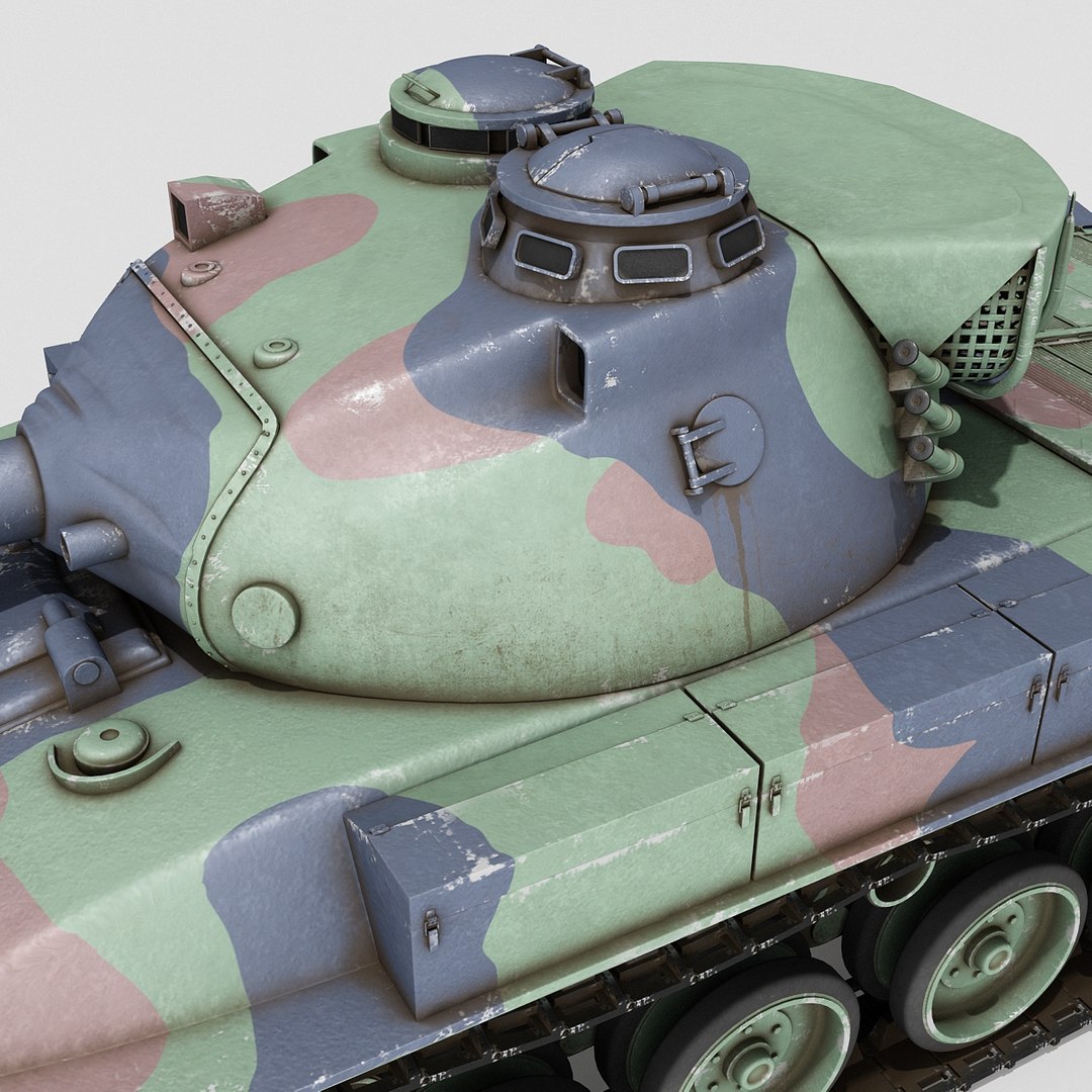 3d model swiss panzer 68 battle tank