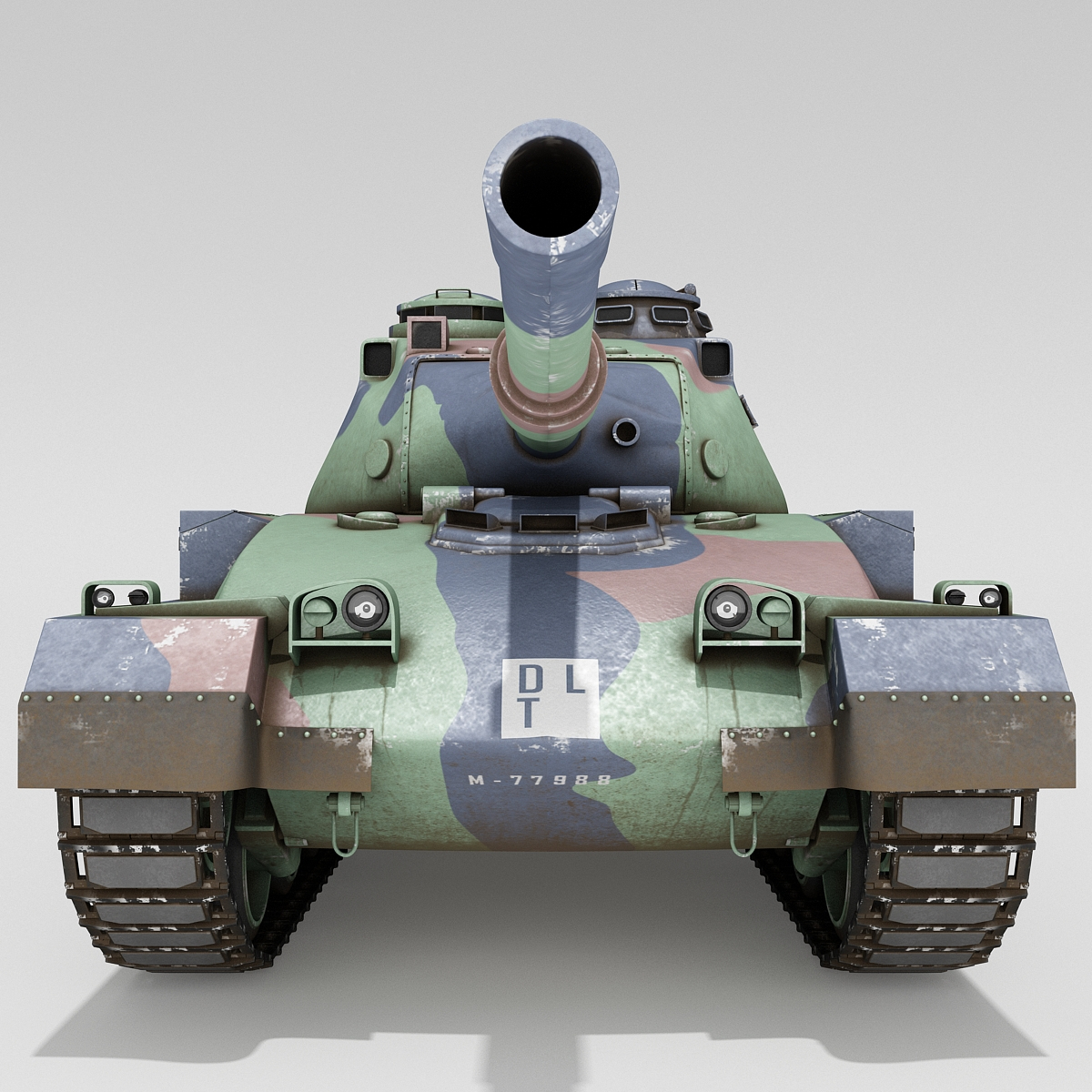 3d model swiss panzer 68 battle tank