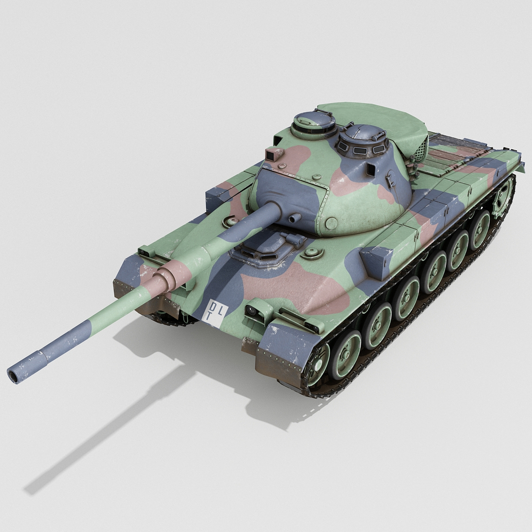 3d model swiss panzer 68 battle tank
