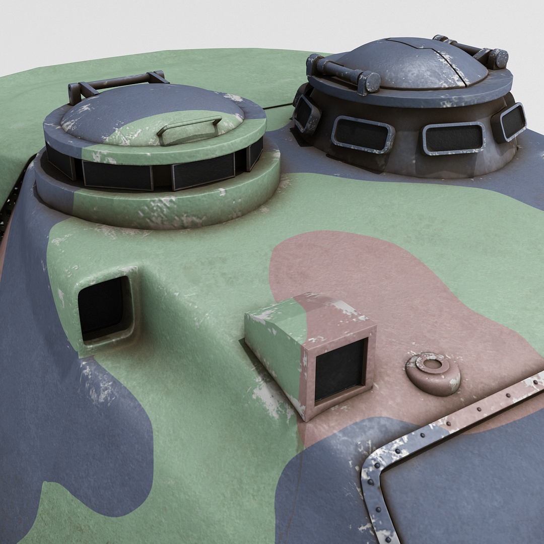 3d model swiss panzer 68 battle tank