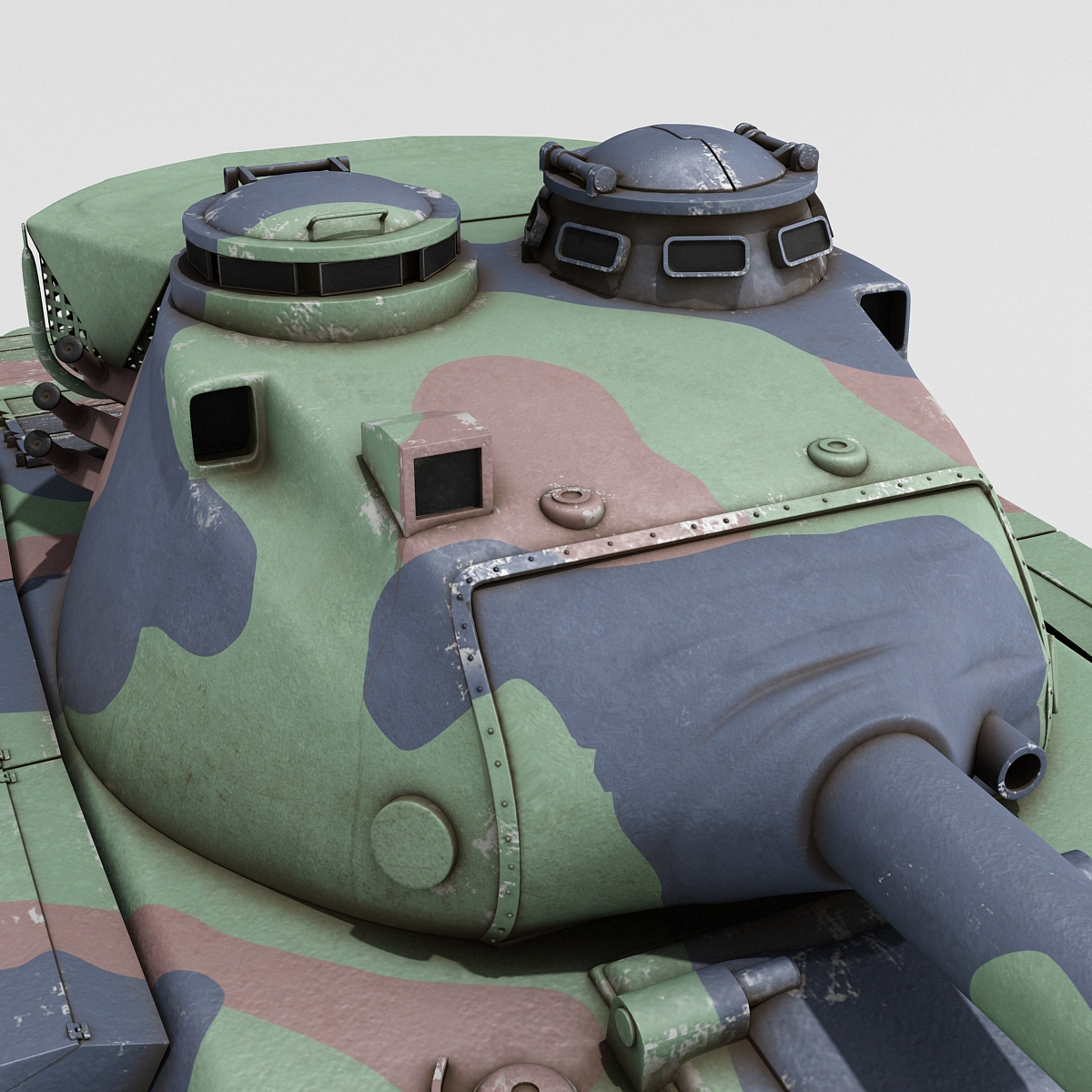 3d model swiss panzer 68 battle tank