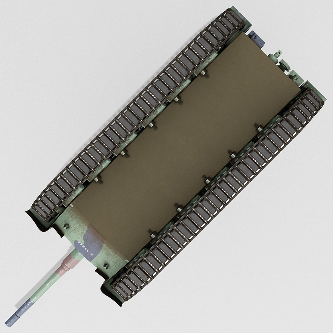 3d model swiss panzer 68 battle tank