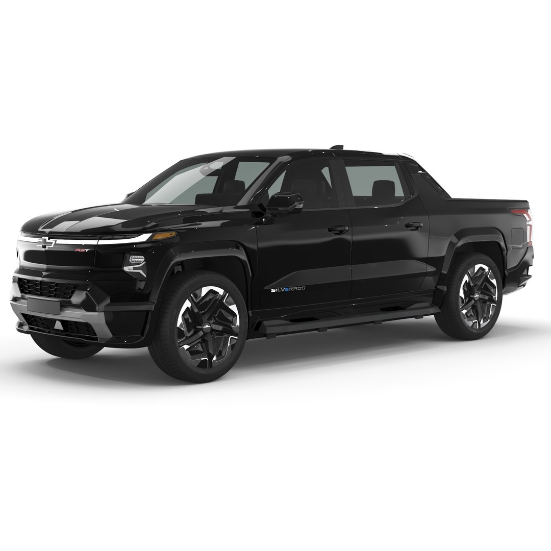 雪佛兰 Silverado EV RST 2025 黑色3D模型 - TurboSquid 2352238