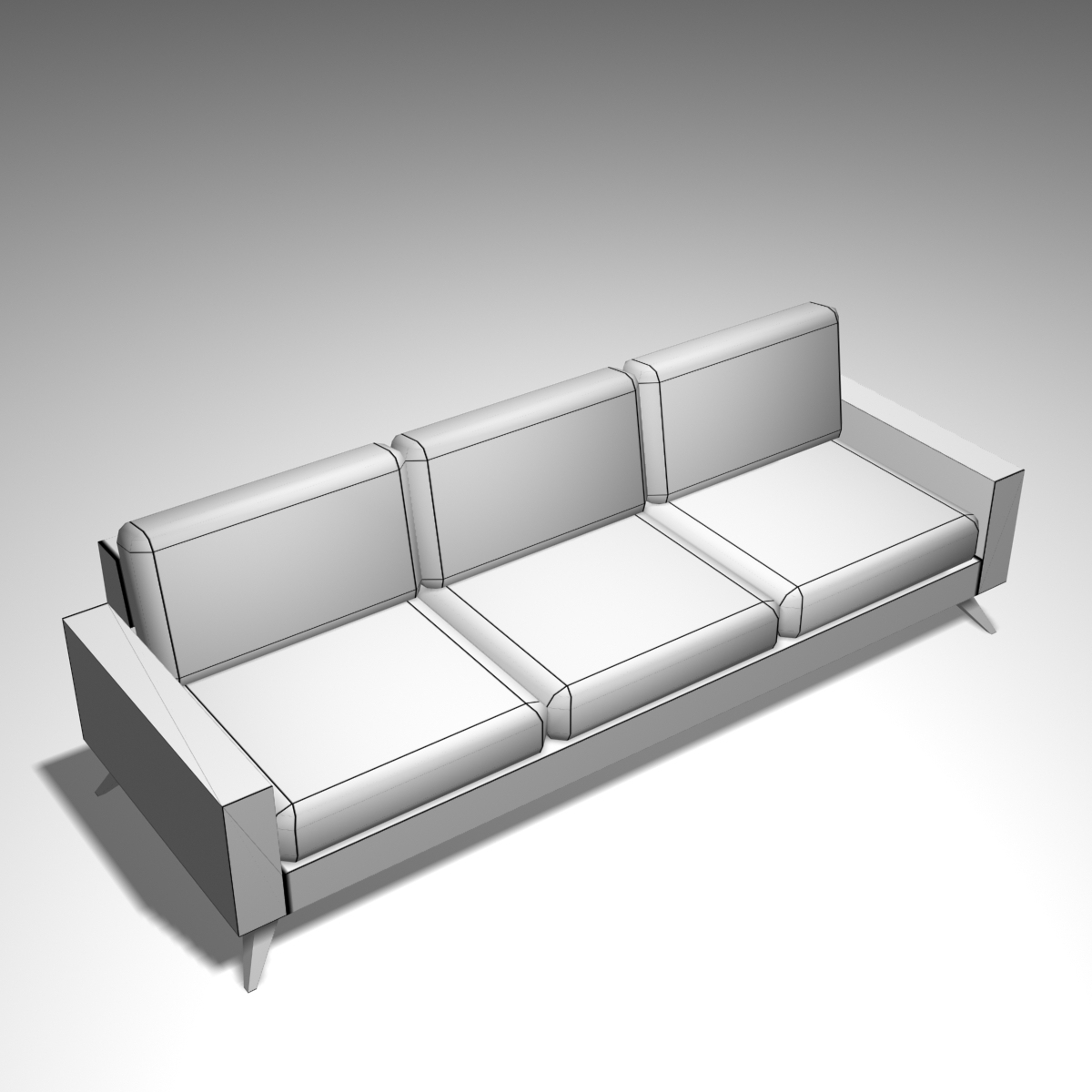 free 3ds model basic couch