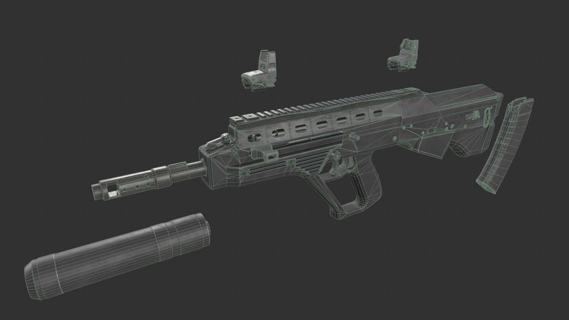3D Malyuk Vulcan Rifle Model - TurboSquid 2105463