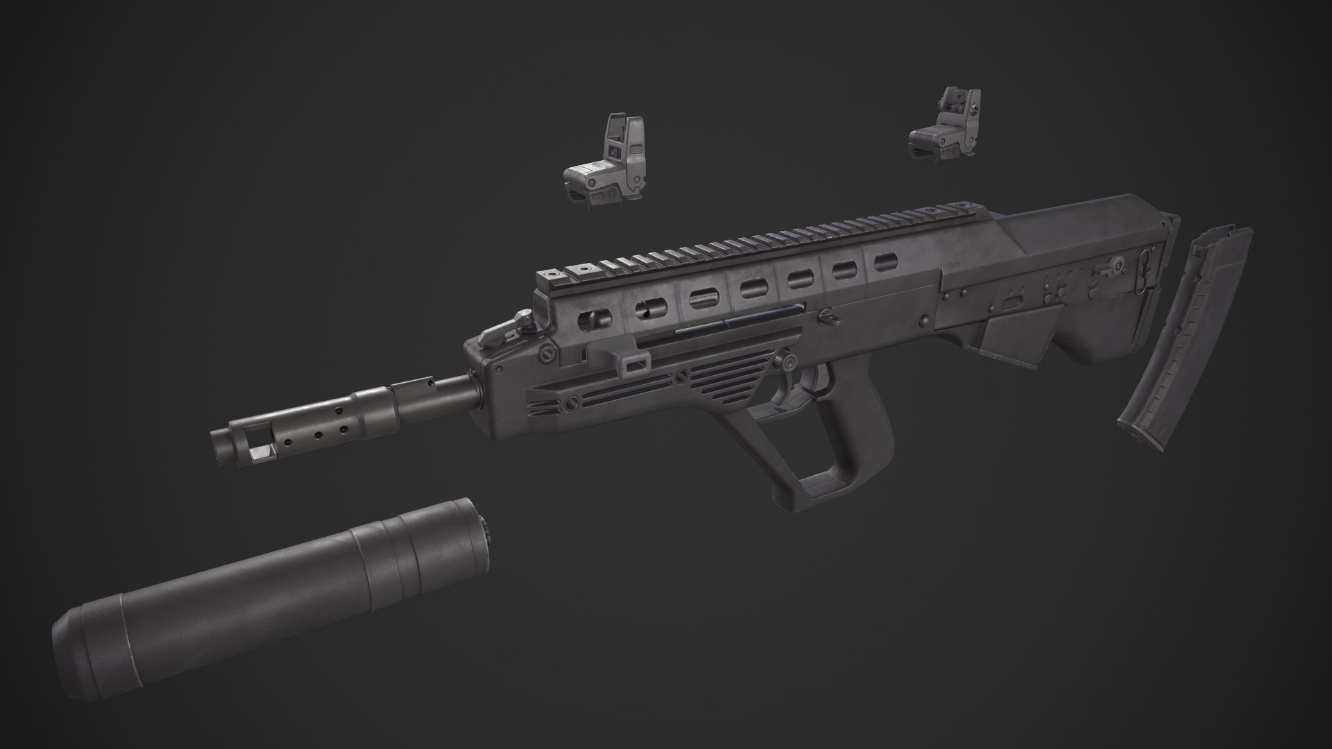 3D Malyuk Vulcan Rifle Model - TurboSquid 2105463