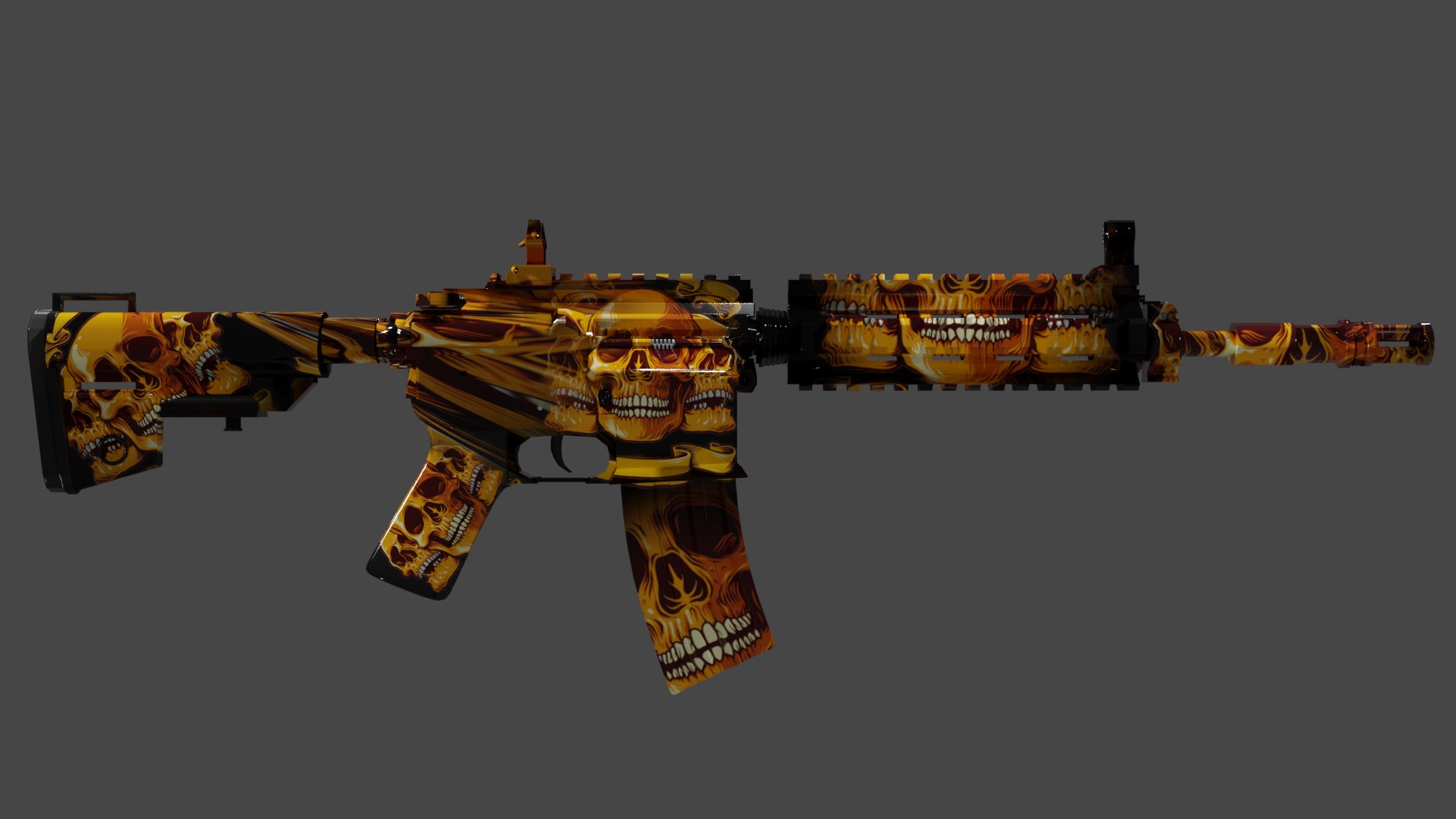 3D M416 Skull Pattern - TurboSquid 1692748