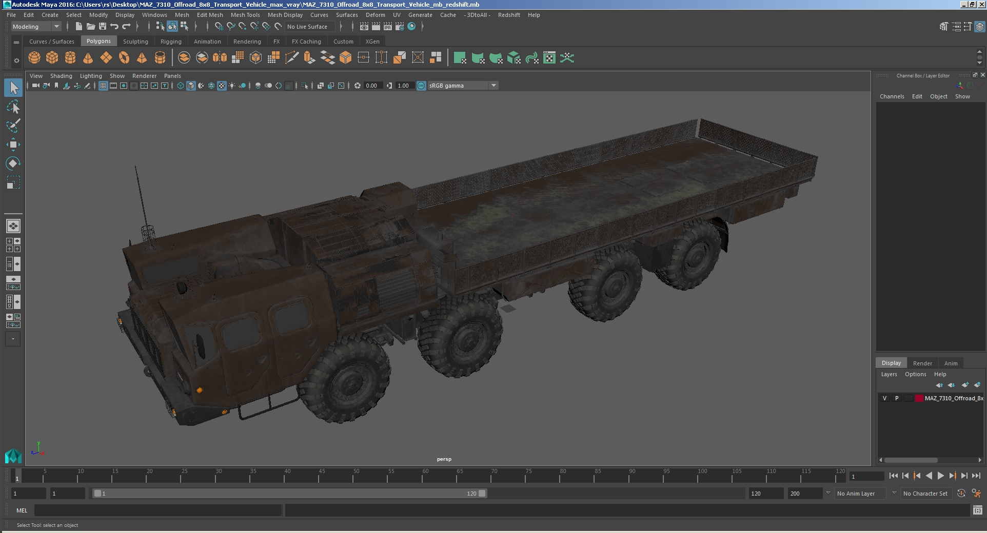 3D model maz 7310 offroad 8x8 - TurboSquid 1605783