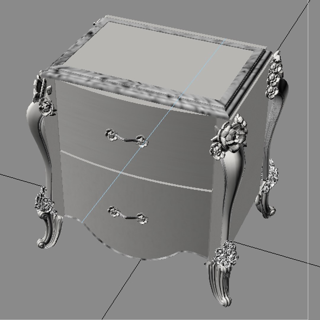 Classic Bed Table 3d Max