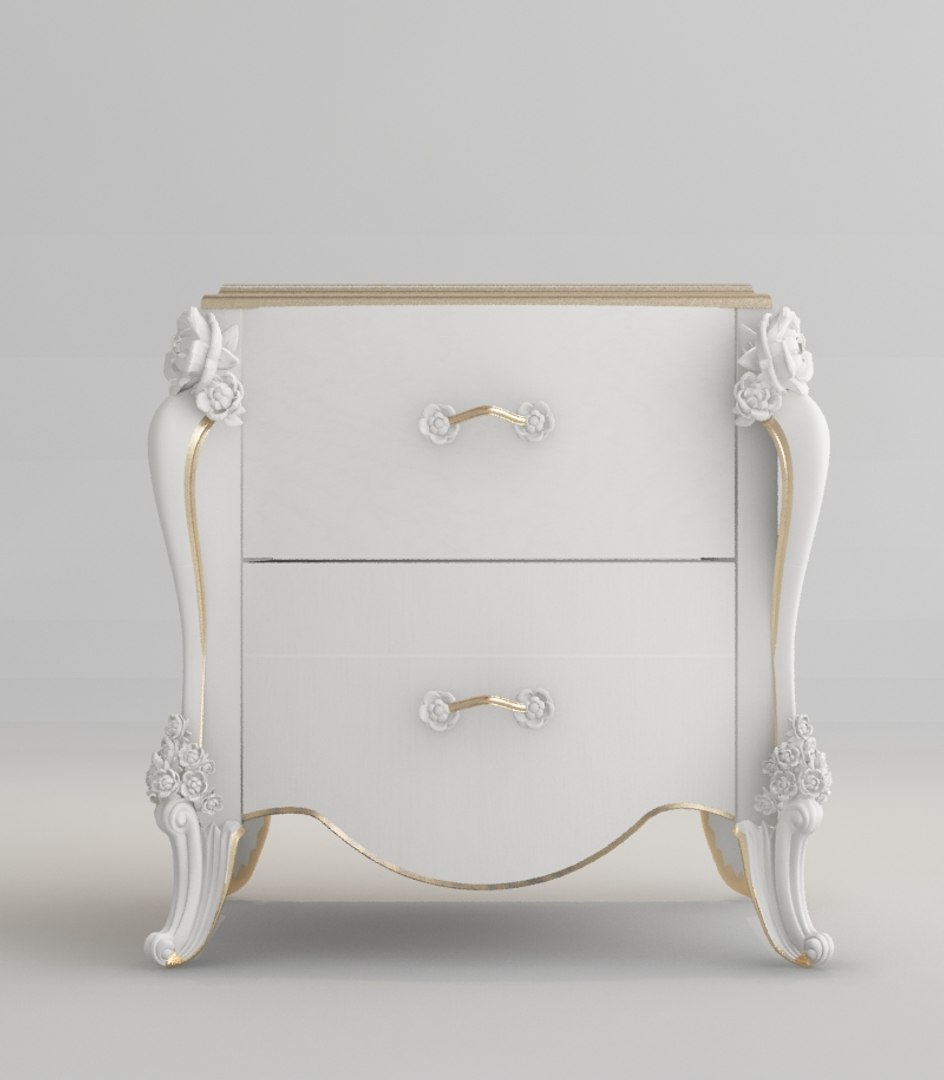 Classic Bed Table 3d Max