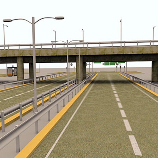 highway toll gate 3d model