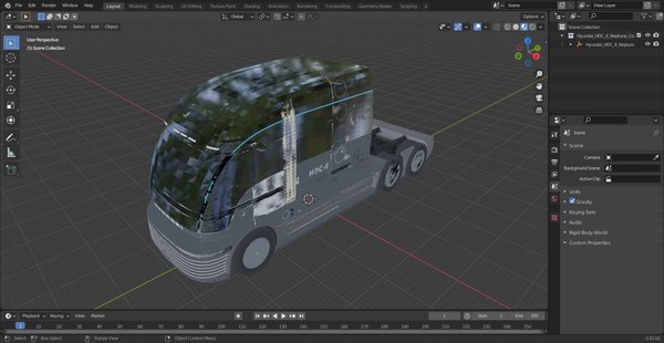 현대 HDC-6 Neptune 컨셉 연료전지 전기 대형 트럭 3D 모델 - TurboSquid 2160556