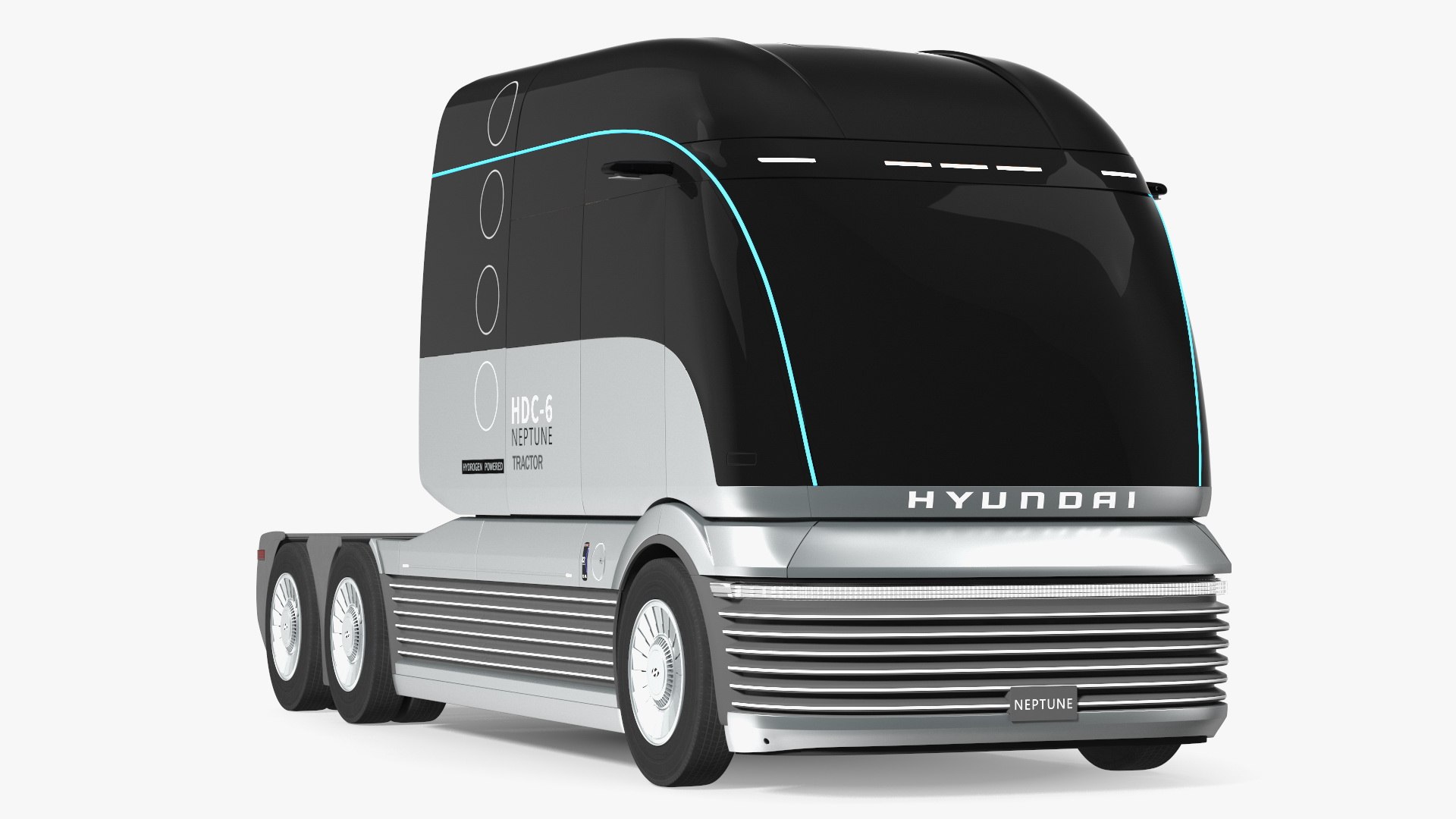 3D Hyundai HDC-6 Neptune Concept Fuel Cell Electric Heavy Duty Truck - TurboSquid 2160556