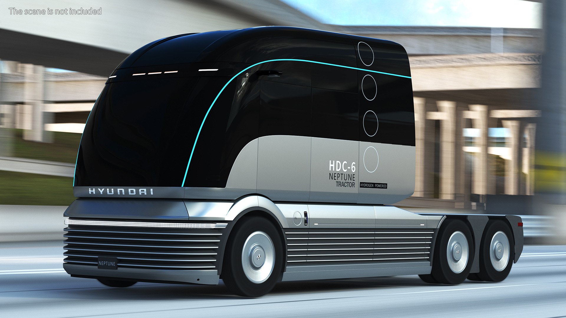 3D Hyundai HDC-6 Neptune Concept Fuel Cell Electric Heavy Duty Truck - TurboSquid 2160556