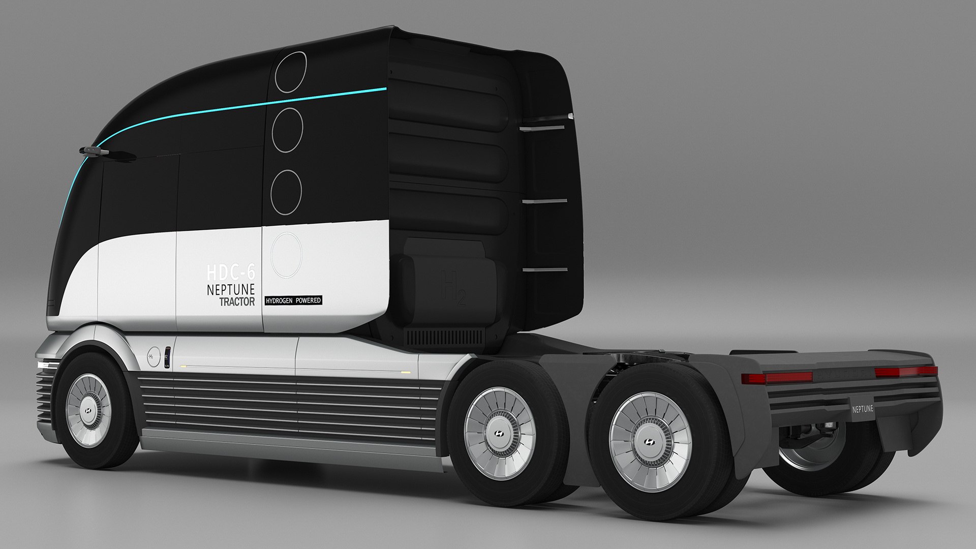 3D Hyundai HDC-6 Neptune Concept Fuel Cell Electric Heavy Duty Truck - TurboSquid 2160556
