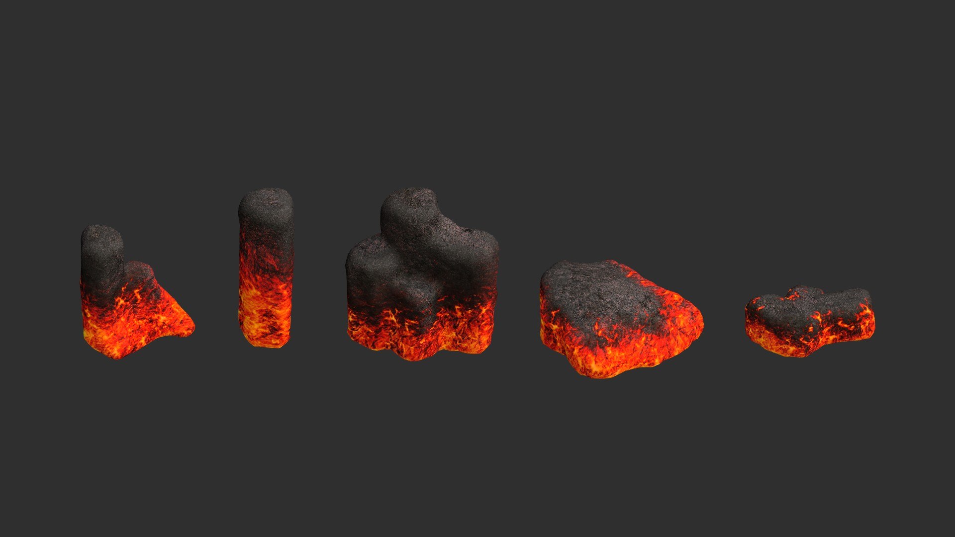 3D Rock Set 01 - Lava - TurboSquid 2062463