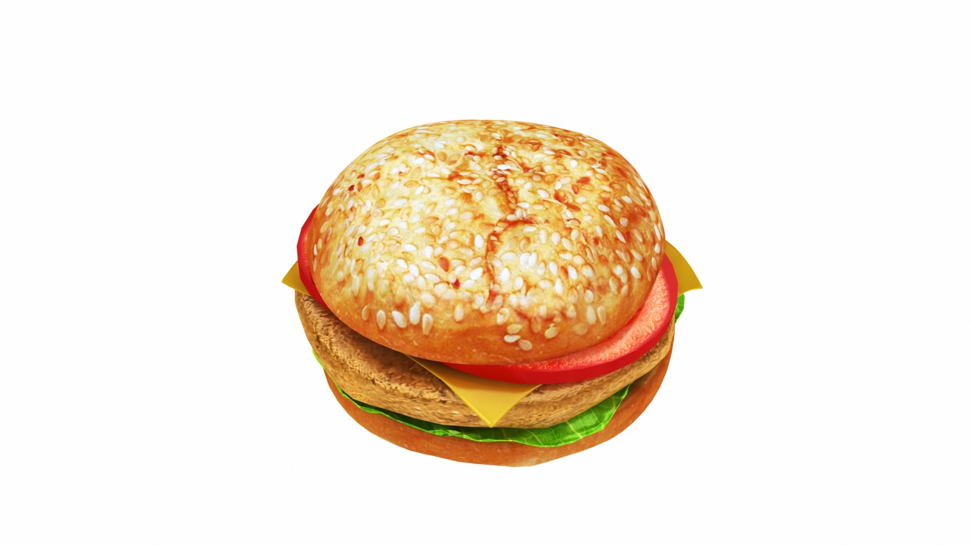 Chicken Burger Cheese 3D Model - TurboSquid 1678861