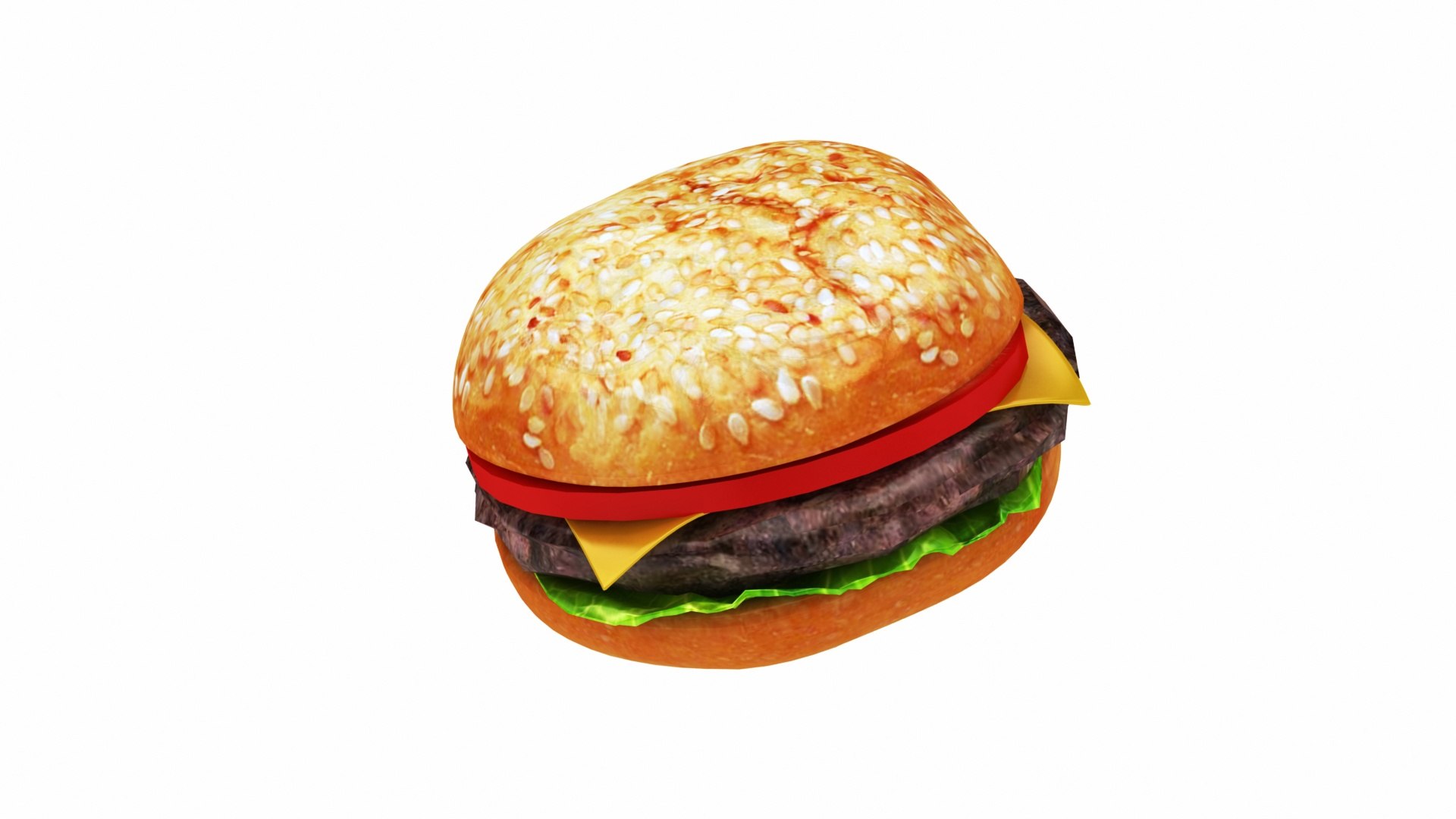 Chicken burger cheese 3D model - TurboSquid 1678861