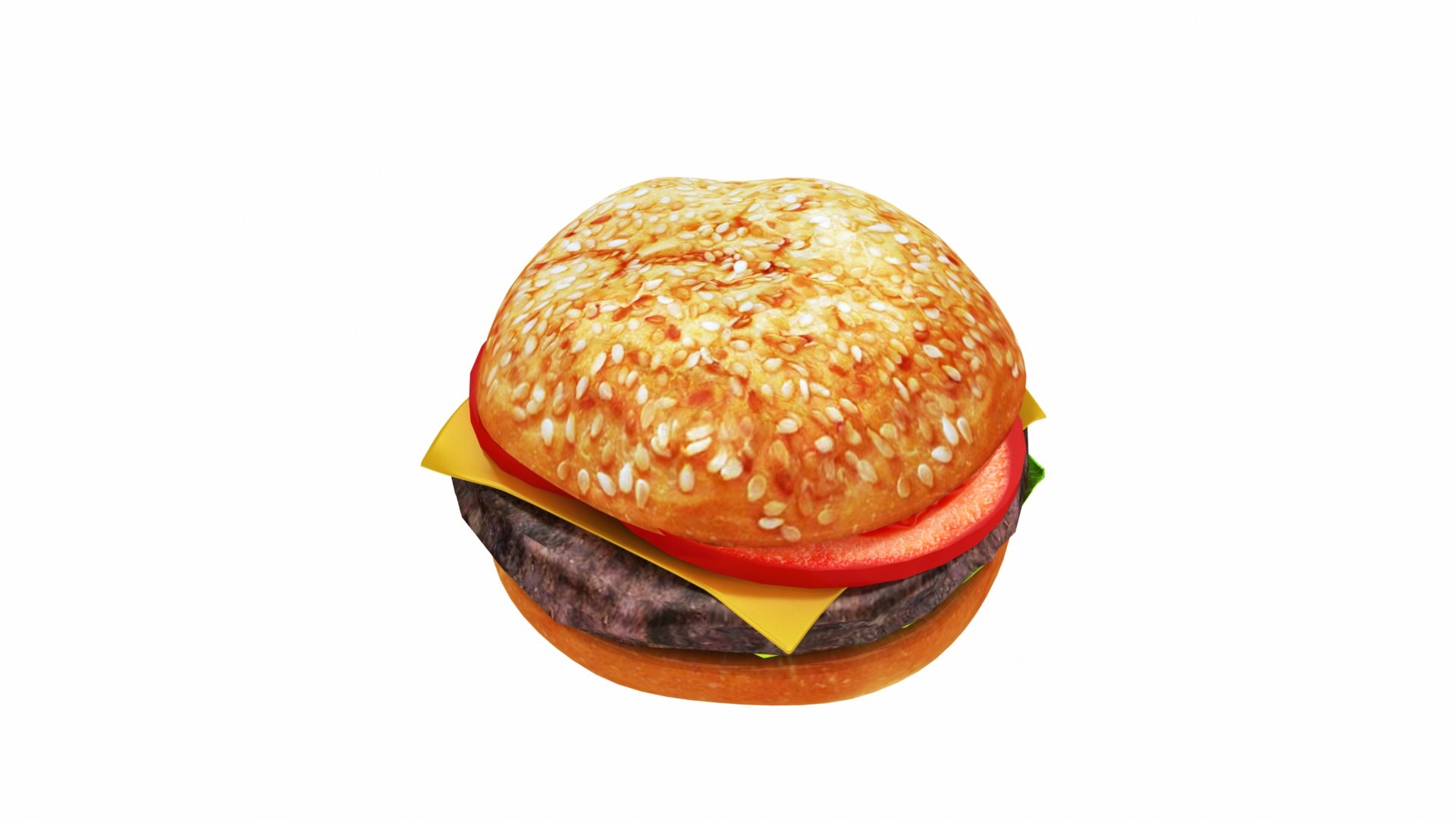 Chicken Burger Cheese 3D Model - TurboSquid 1678861