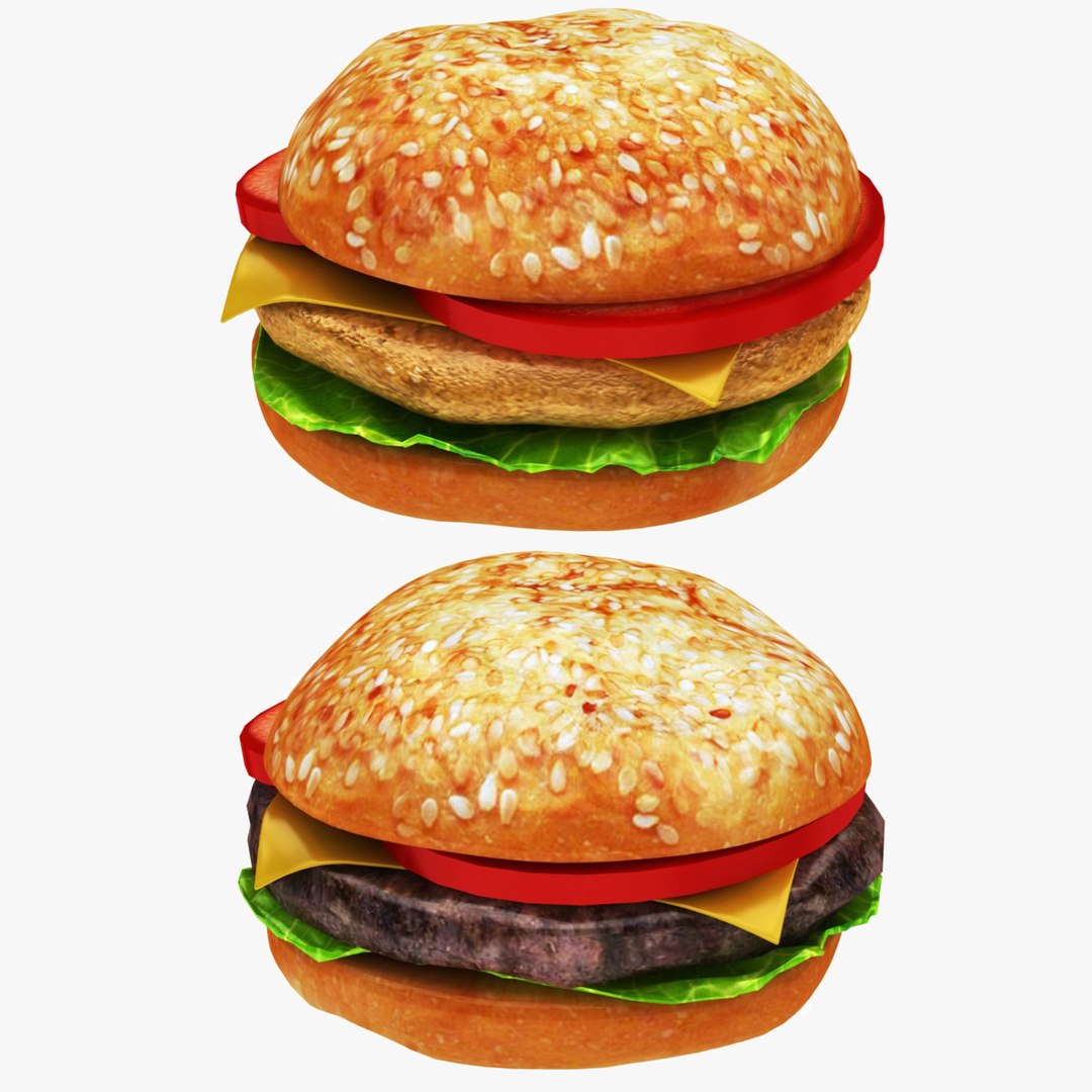 Chicken Burger Cheese 3D Model - TurboSquid 1678861