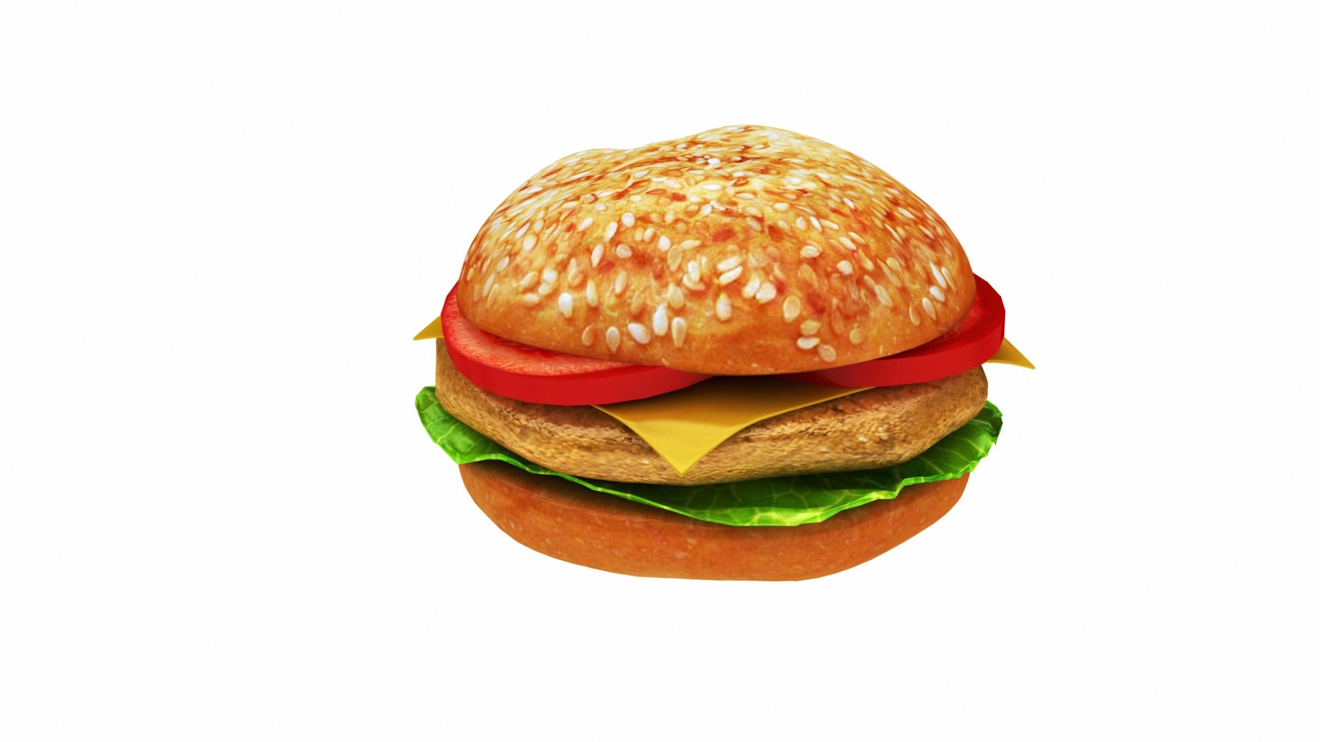 Chicken Burger Cheese 3D Model - TurboSquid 1678861