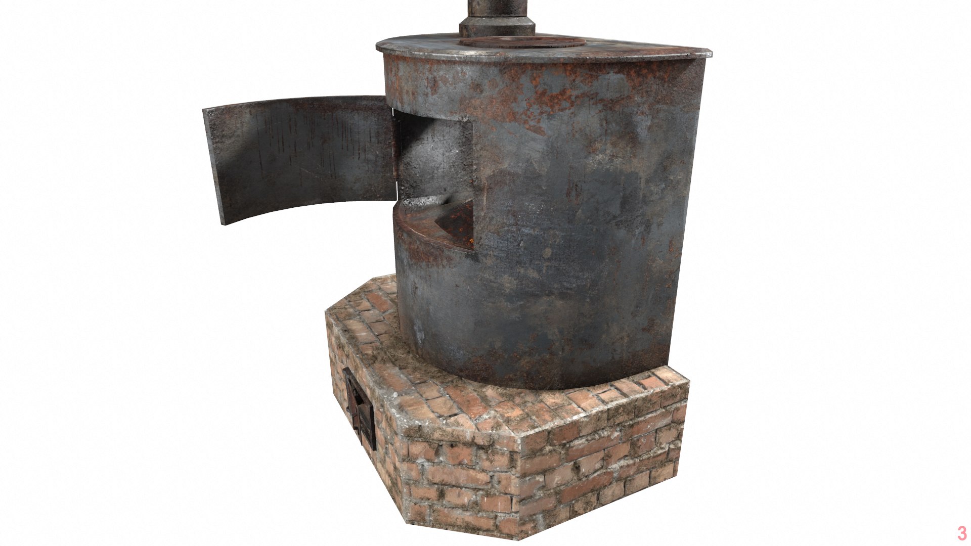 Old Oil Iron Stove Fire Wood An3 3D Model - TurboSquid 1965222